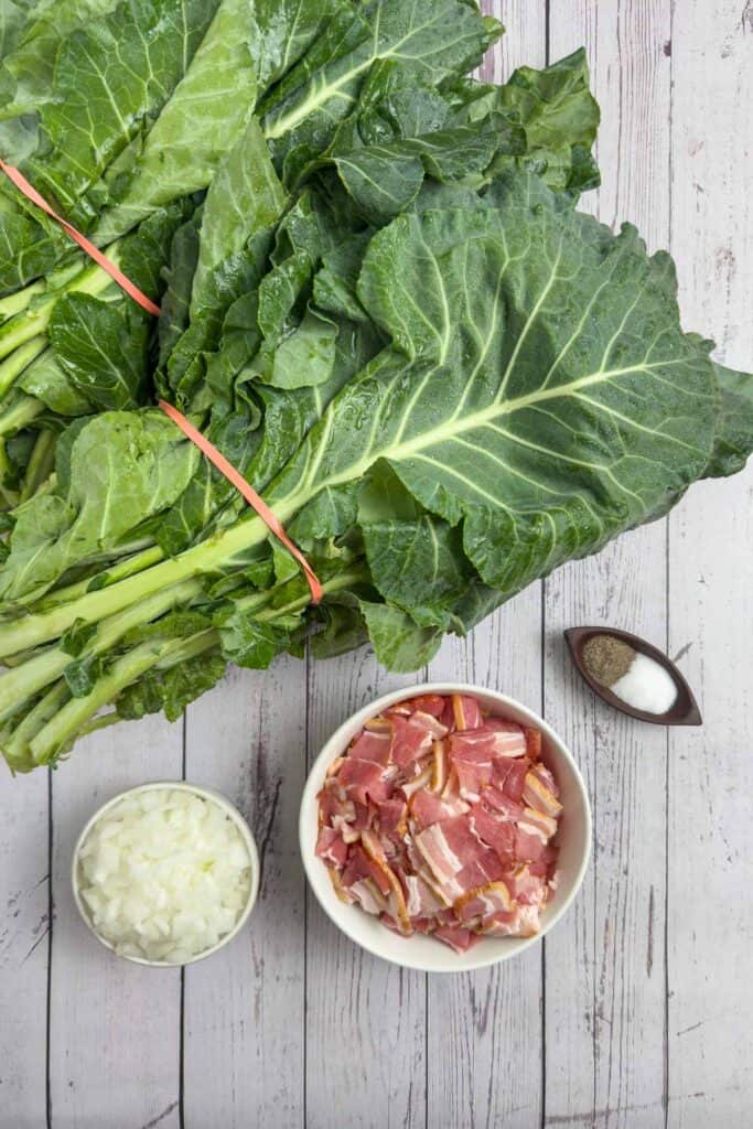 Collard Greens in Dutch Oven - Around Grandma's Table