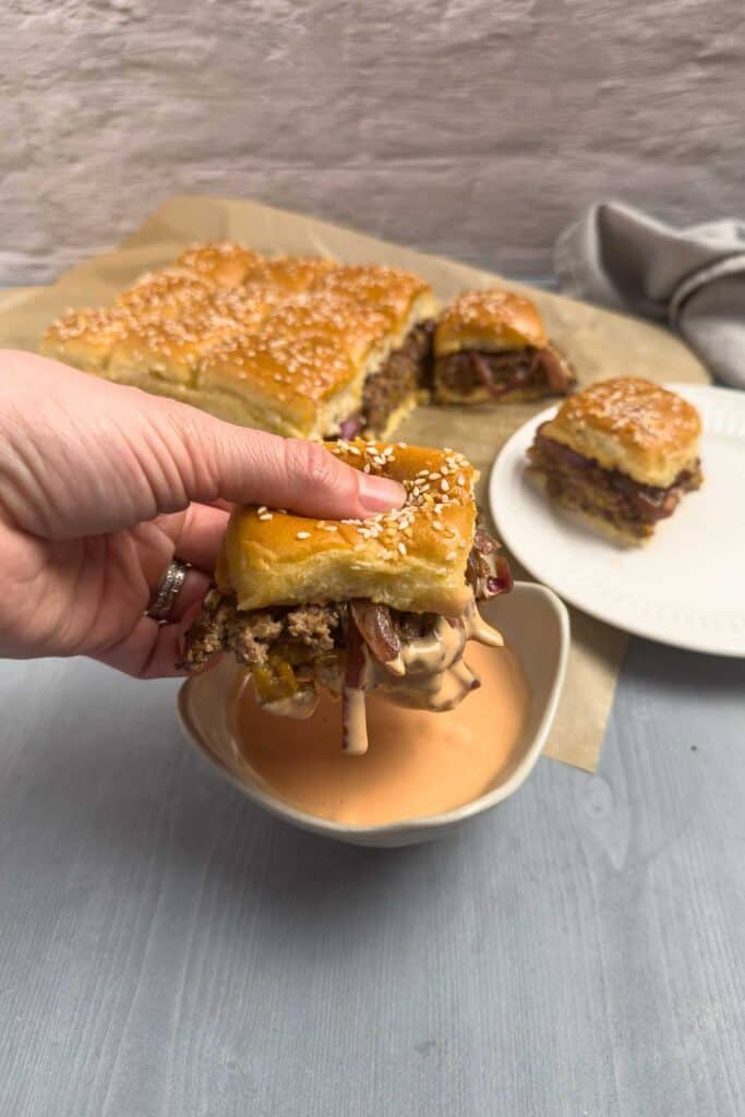 Hawaiian Roll Burger Sliders - Around Grandma's Table